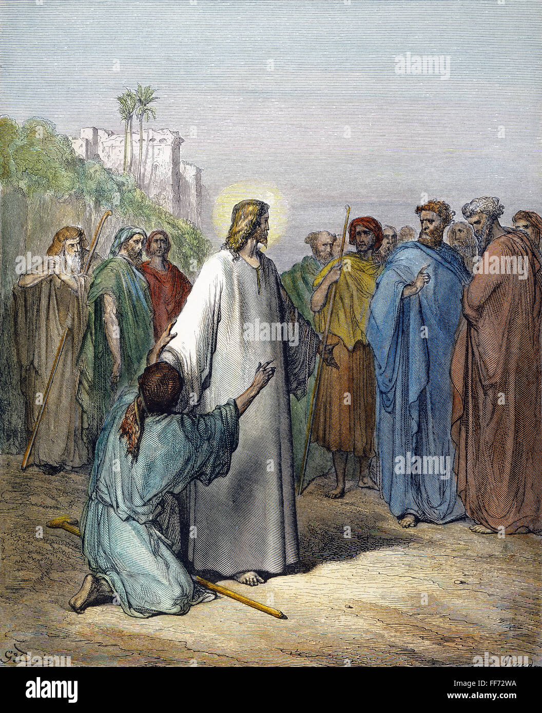 DOR╔: JESUS & POSSESSED. /nJesus healing the man possessed with a devil ...