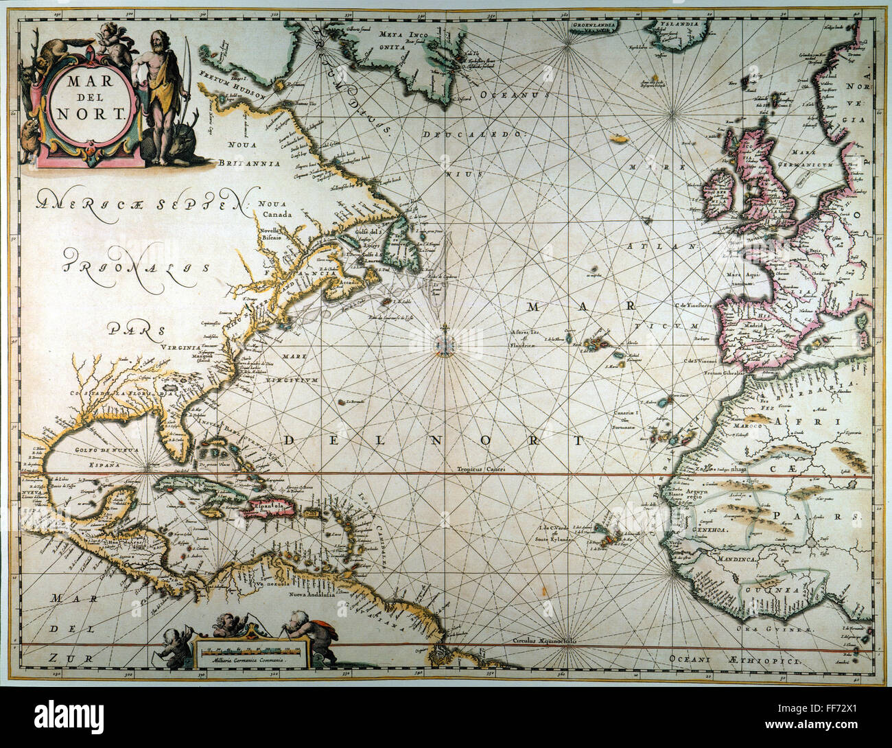 ATLANTIC OCEAN MAP, 1650. /nEngraved map of the Atlantic Ocean, 1650 ... ATLANTIC OCEAN MAP, 1650. /nEngraved map of the Atlantic Ocean, 1650 ...