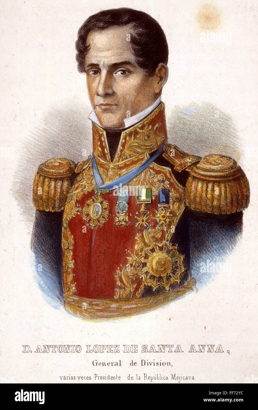 SANTA ANNA (1795?-1876). /nAntonio Lopez de Santa Anna: Mexican ...