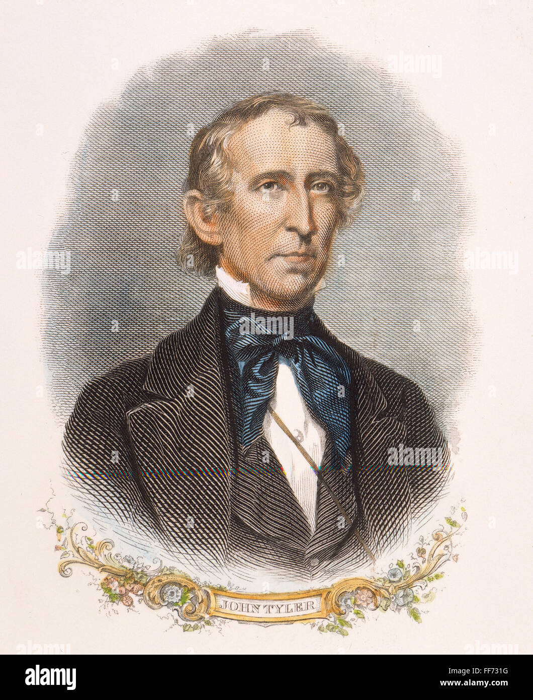 JOHN TYLER (1790-1862): /nengraving, 19th century Stock Photo - Alamy