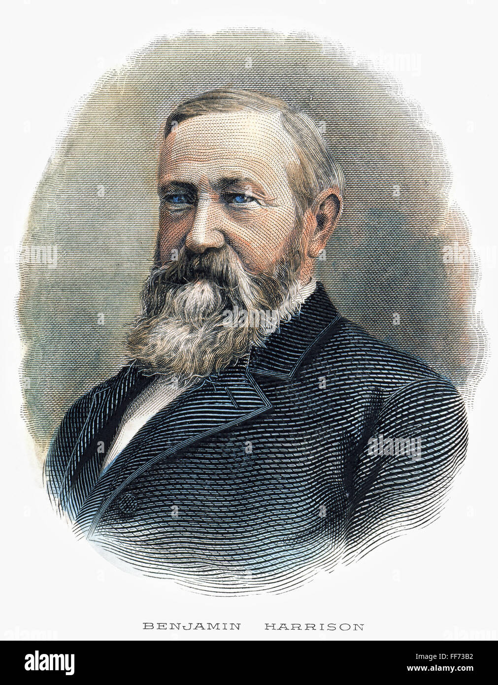 B. HARRISON (1833-1901). /nContemporary color engraving Stock Photo - Alamy