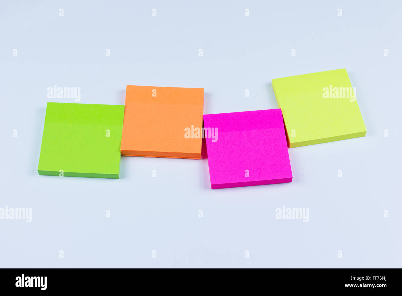 Arrangement of colored sticky notes Stock Photo - Alamy