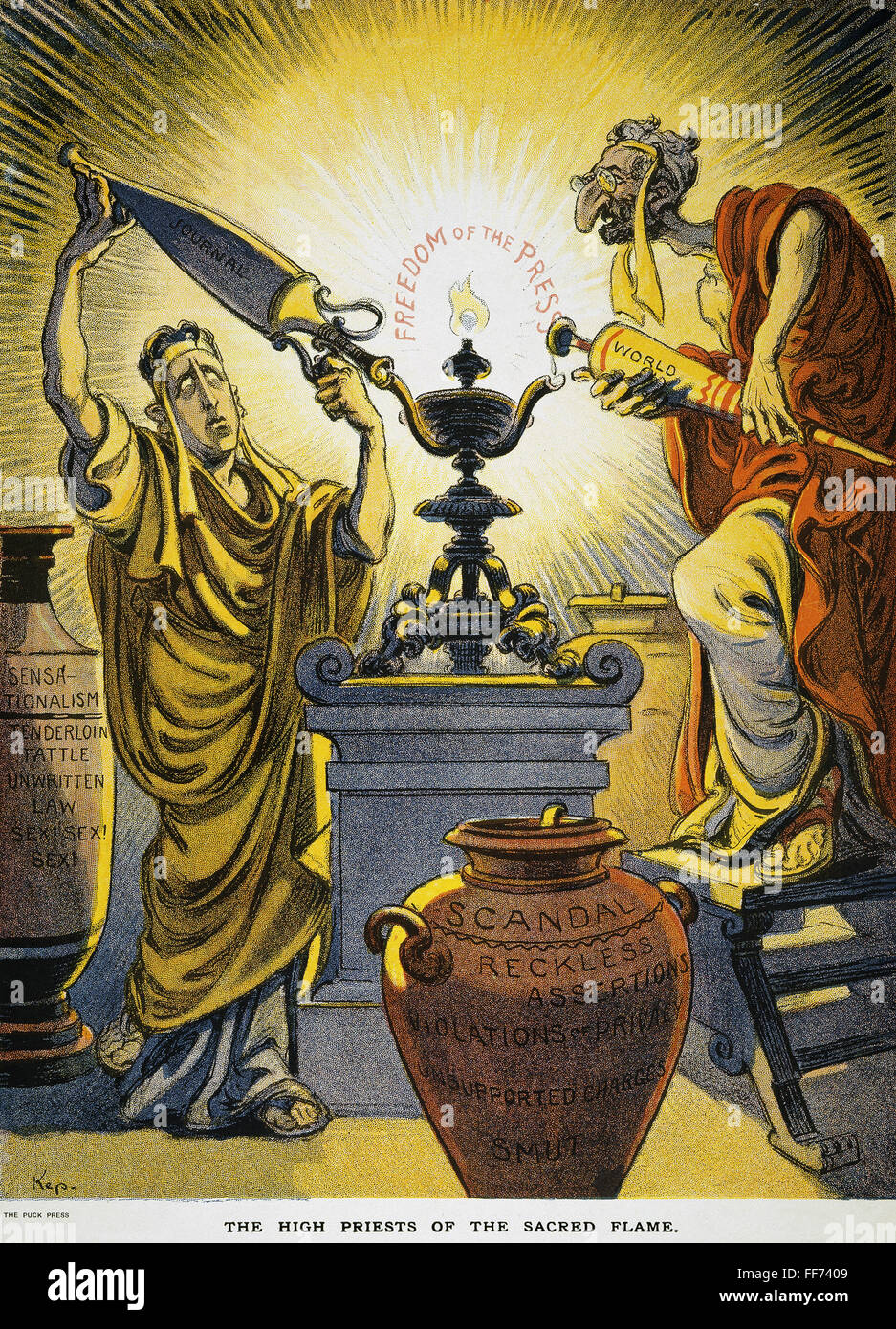 YELLOW JOURNALISM, 1909. /nAmerican cartoon by Joseph Keppler Jr., 1909 ...