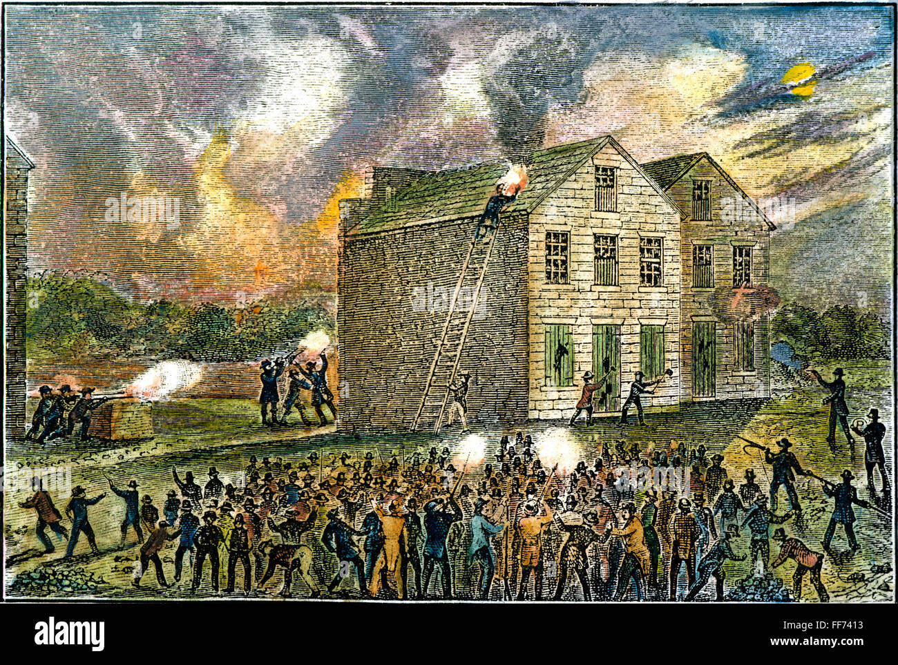 ELIJAH PARISH LOVEJOY /n(1802-1837). American abolitionist. The riot at ...