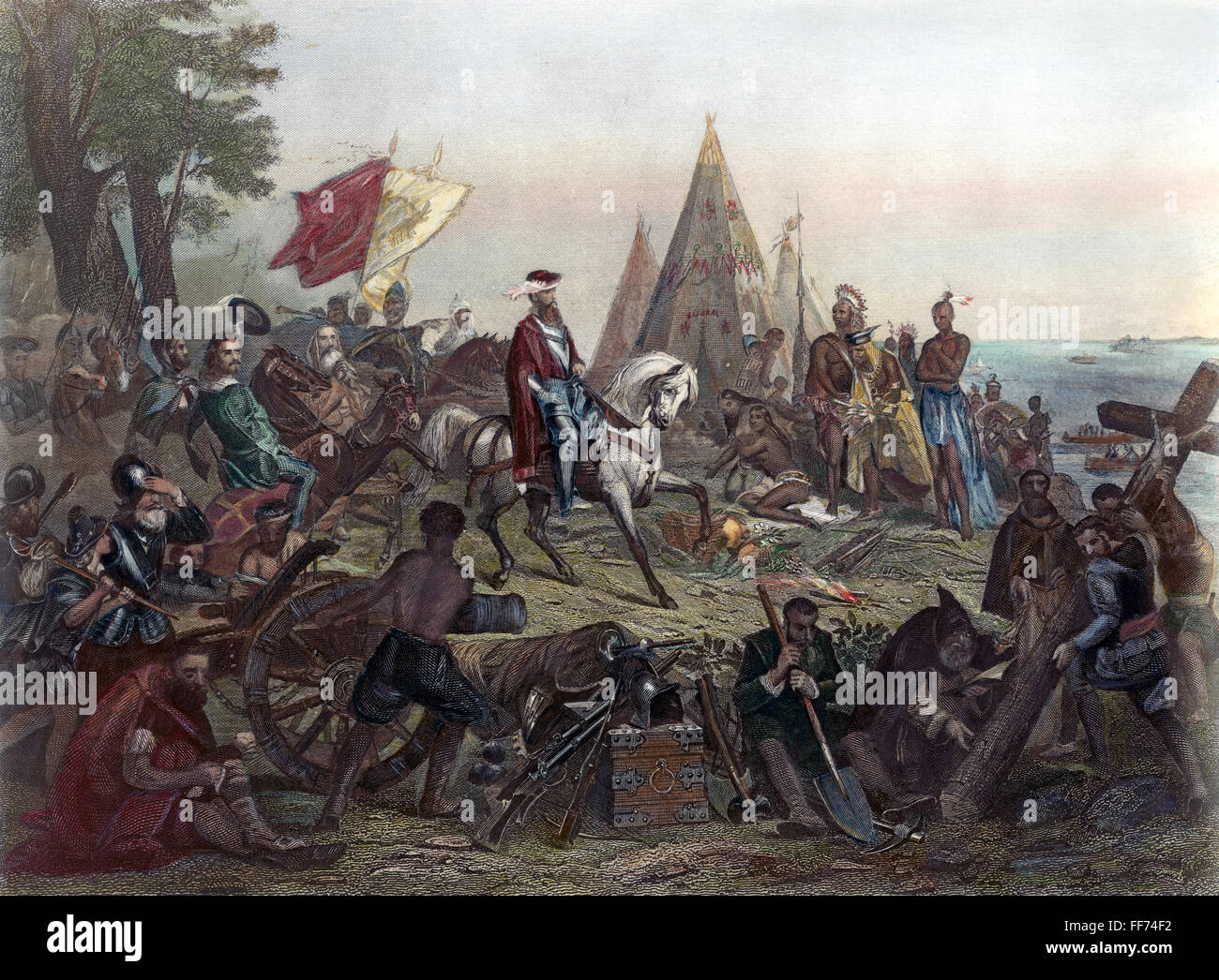 Discovery of the mississippi by de soto hi-res stock photography and ...