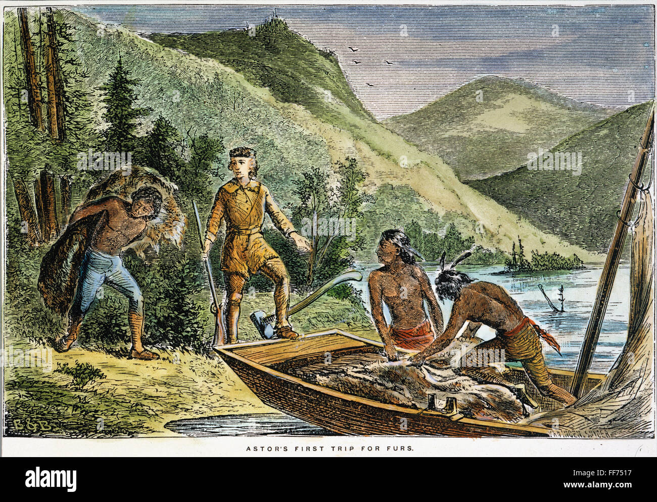 FUR TRADE. /nJohn Jacob Astor's first fur-buying expedition up the ...