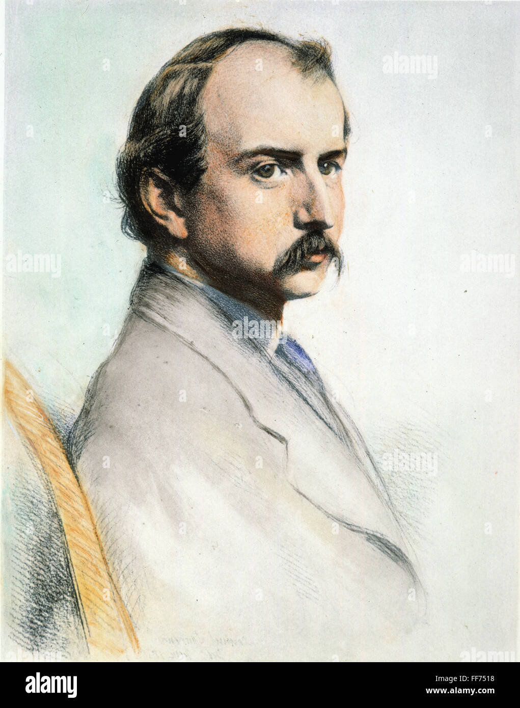 HENRY BROOKS ADAMS /n(1838-1918). American historian. Drawing, 1868, by ...