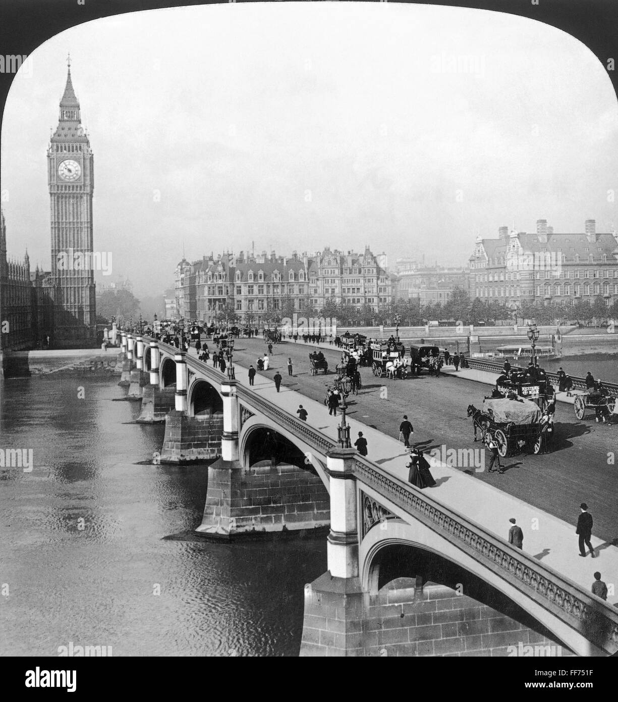 LONDON: BIG BEN. /nView from Westminster Bridge, London, 1901 ...