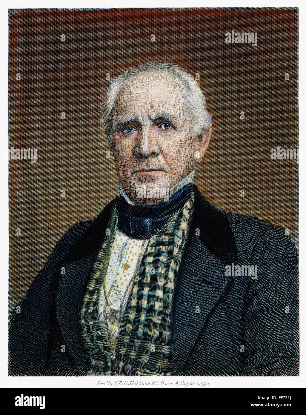 SAM HOUSTON (1793-1863). /nSteel engraving, 1878, after a daguerreotype ...