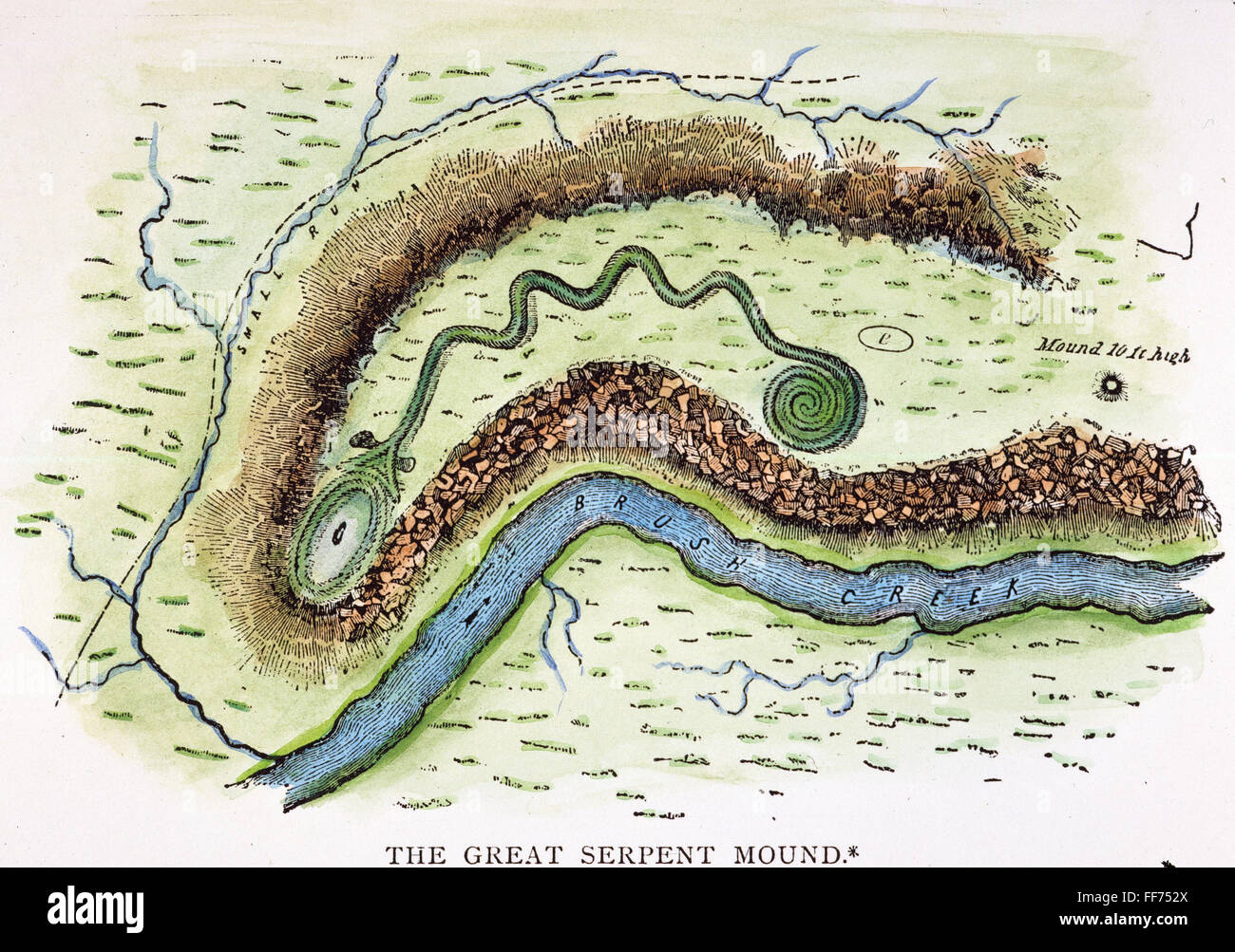 THE GREAT SERPENT MOUND. /nBuilt by pre-Colombian Native Americans in ...