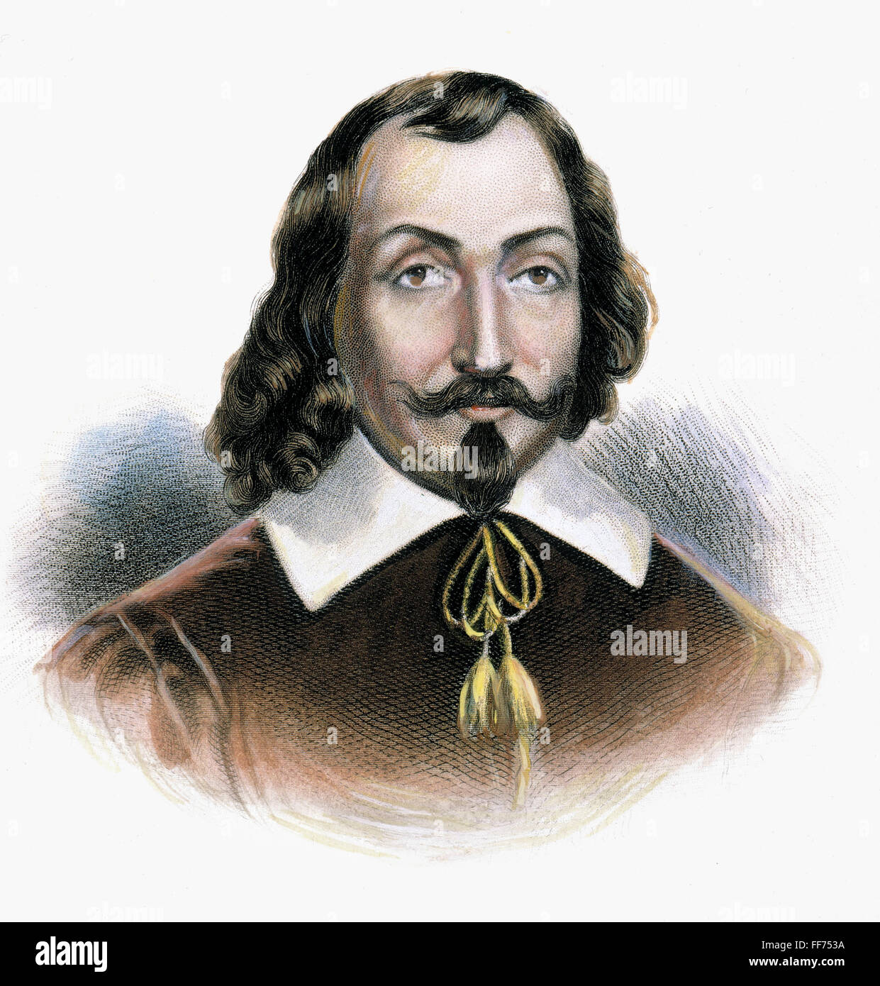 SAMUEL DE CHAMPLAIN /n(1567-1635). French explorer. Line and stipple ...