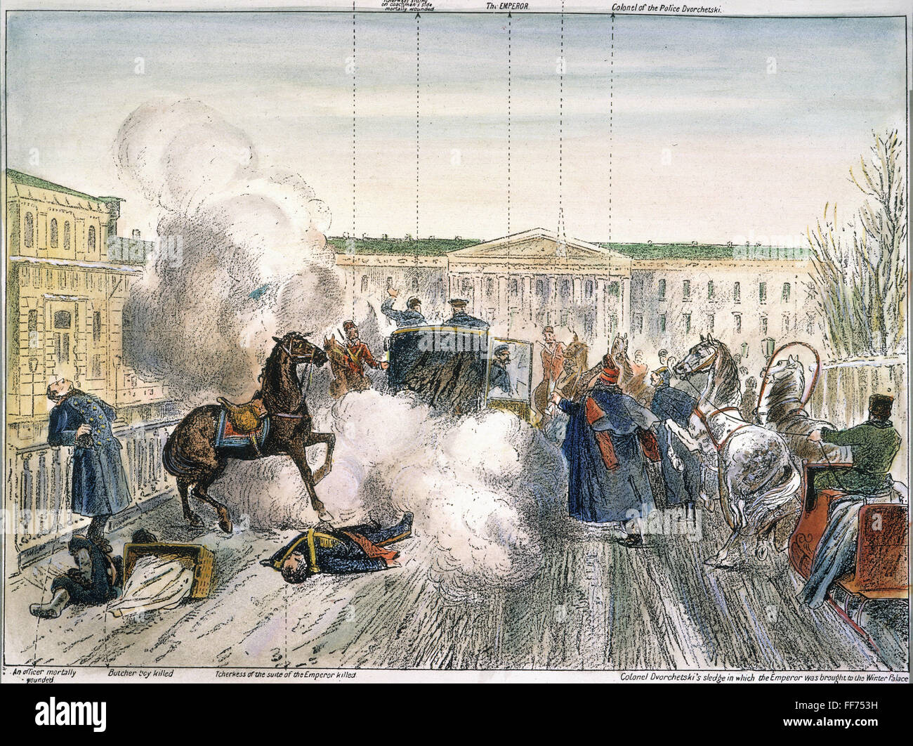 ALEXANDER II (1818-1881). /nThe assassination of Czar Alexander II at ...