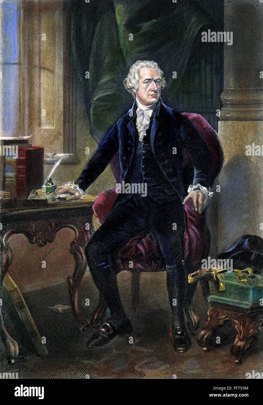 ALEXANDER HAMILTON /n(1755-1804). American politician. Engraving, 19th ...