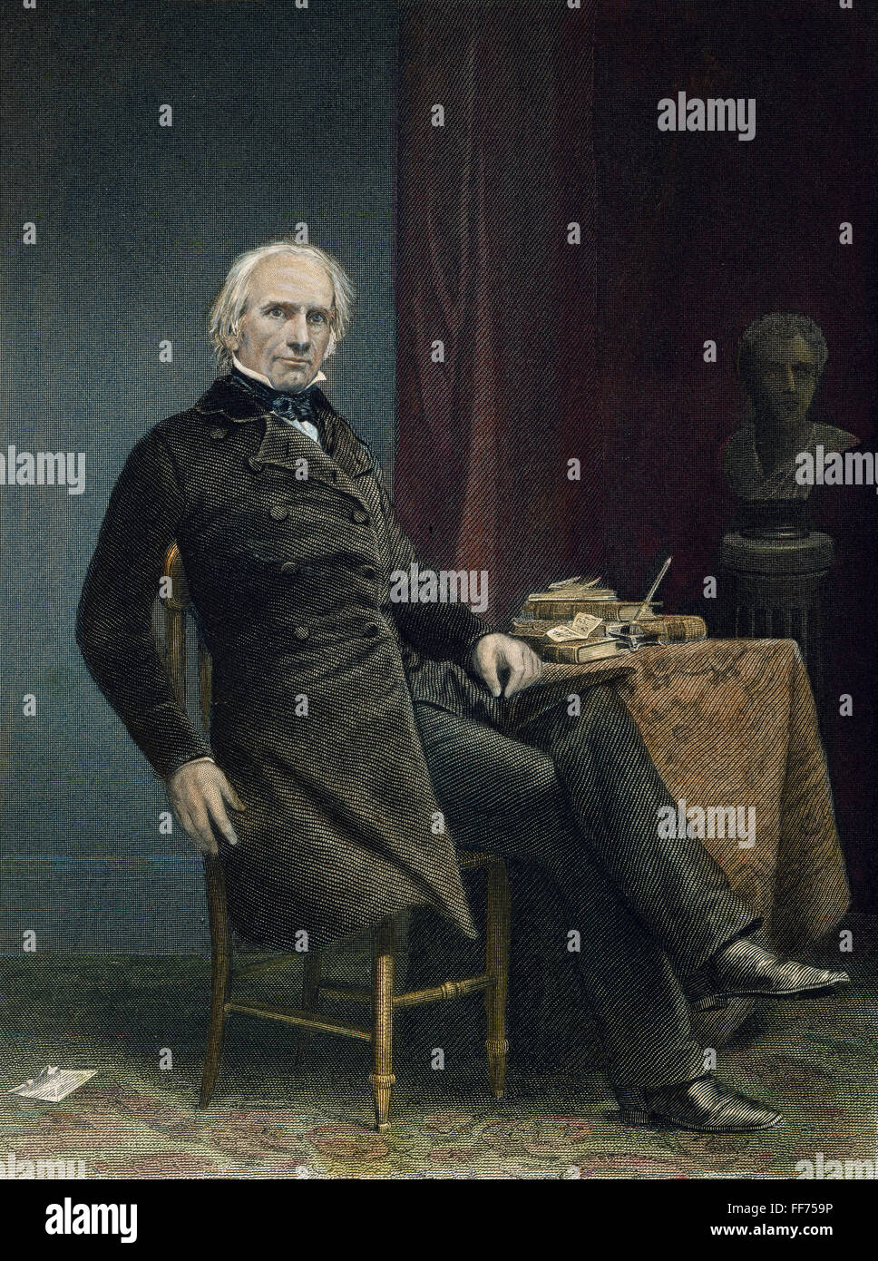HENRY CLAY (1777-1852). /nAmerican politician. Colored engraving, 19th ...
