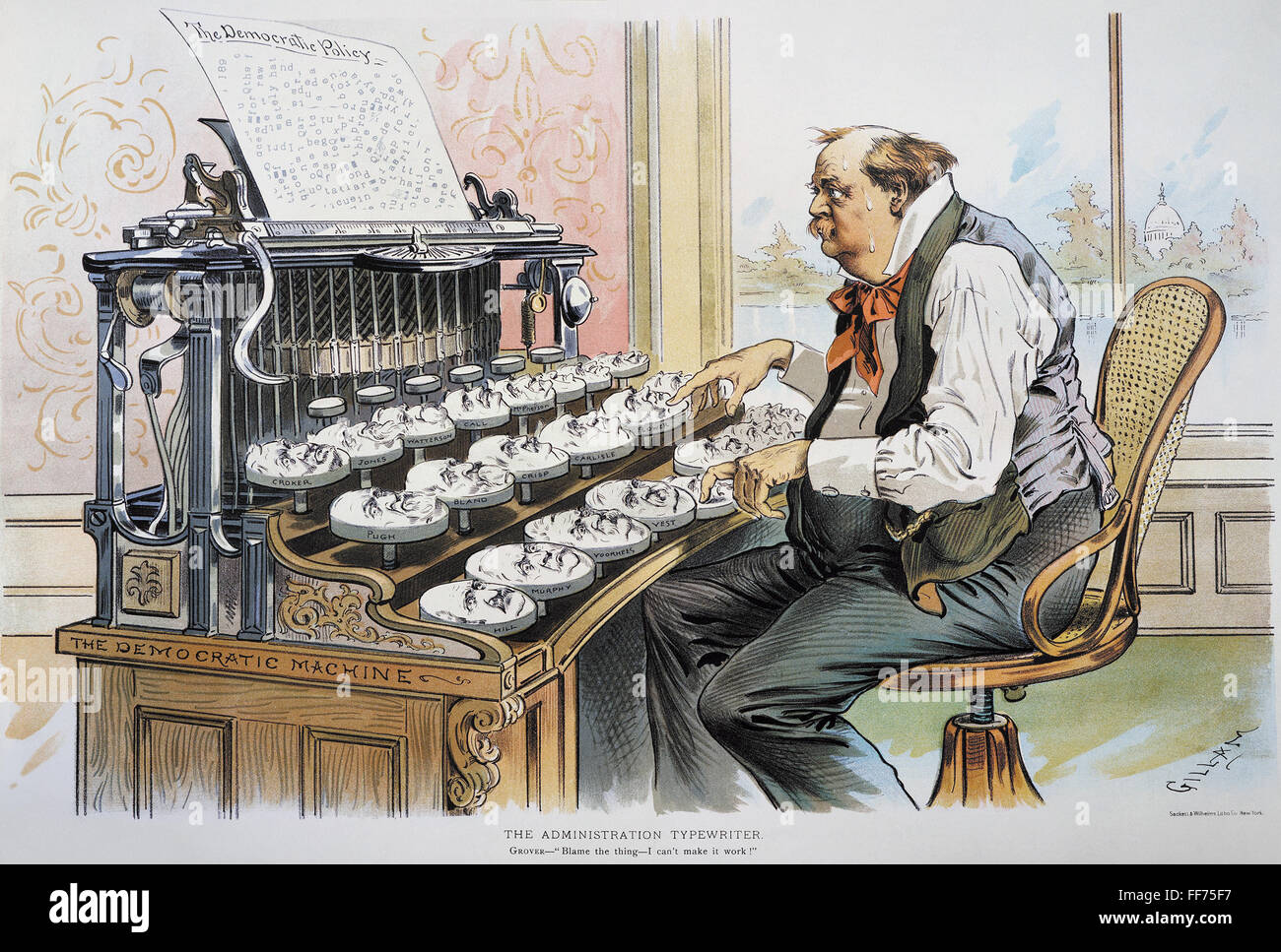 G. CLEVELAND CARTOON, 1893. /nAmerican cartoon by Bernard Gilliam, 1893 ...