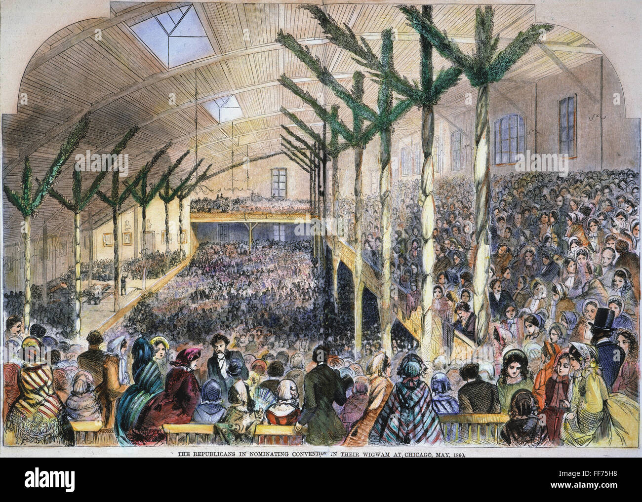 PRESIDENTIAL CAMPAIGN, 1860. /nThe Republican convention at the Wigwam ...