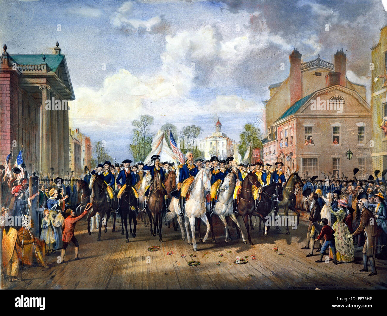 New York Washington 1783 Ngeorge Washingtons Triumphal Entry Into 9366