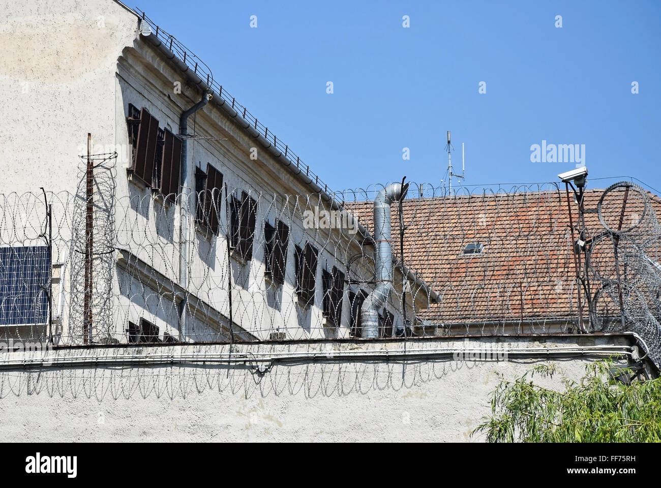 Building of the prison Stock Photo - Alamy