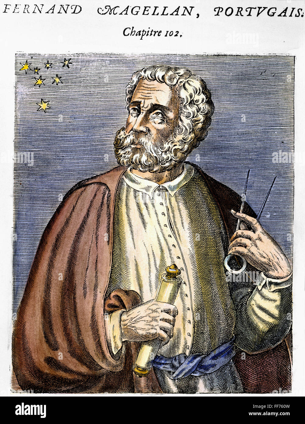 FERDINAND MAGELLAN /n(c1480-1521). Portuguese explorer. Copper ...