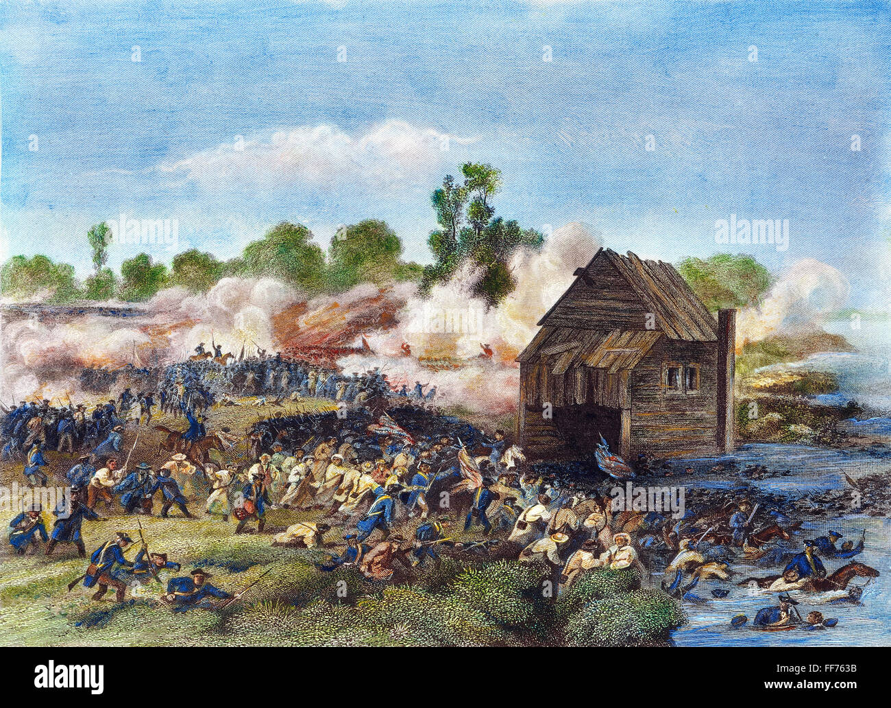 BATTLE OF LONG ISLAND, 1776. /nMaryland and Delaware Continentals ...