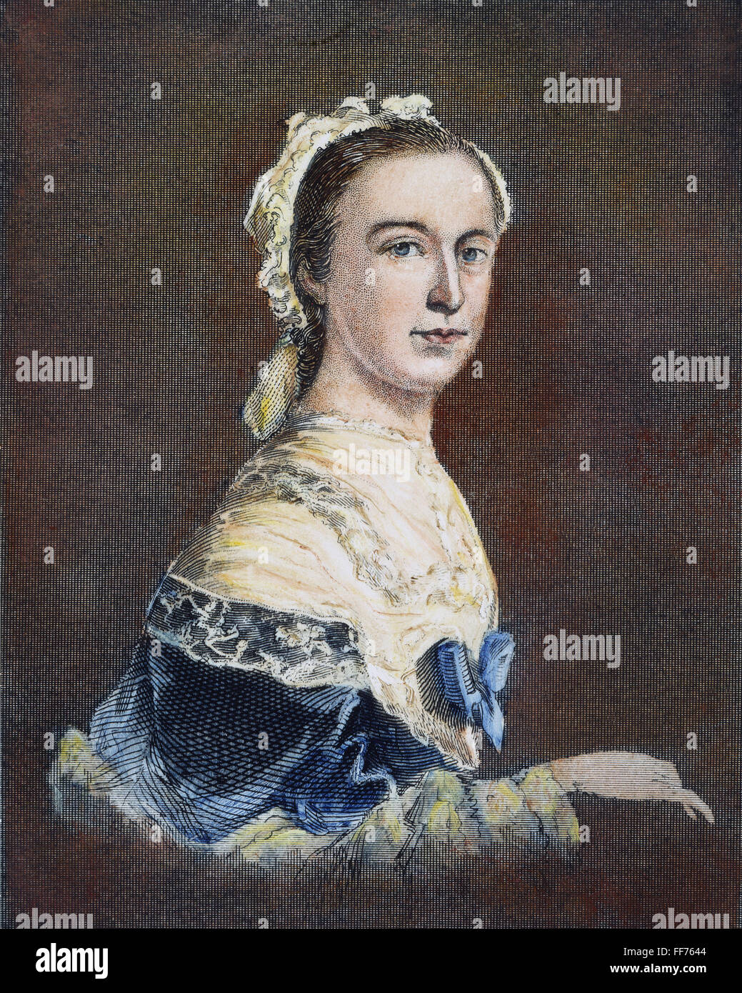 MERCY OTIS WARREN /n(1728-1814). American writer. Steel engraving, 19th ...