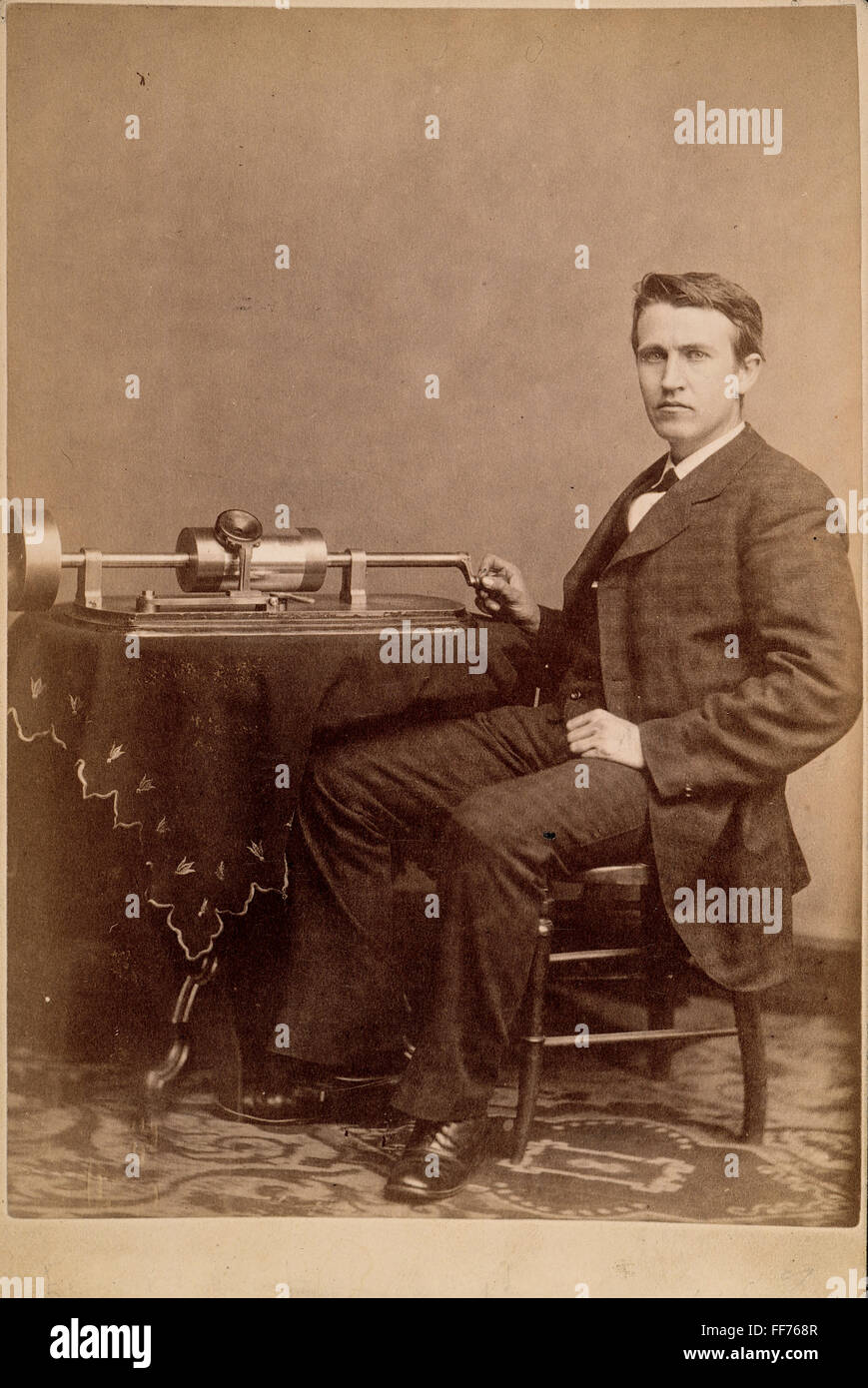 THOMAS EDISON (1847-1931). /nAmerican inventor. Edison with his ...