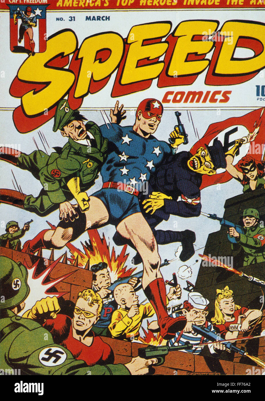 WORLD WAR II: COMIC BOOK. /nCaptain Freedom and friends battle the Axis ...
