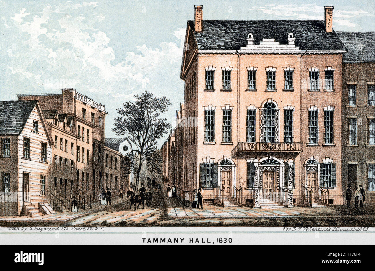 TAMMANY HALL, 1830. /nTammany Hall, New York City, as it appeared in ...