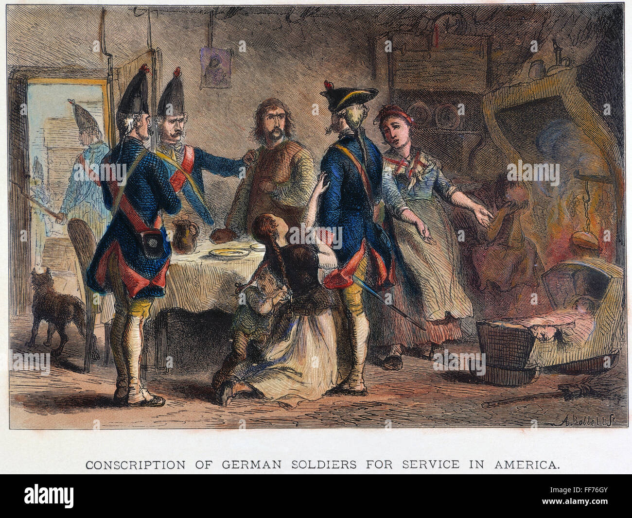 HESSIANS: CONSCRIPTION. /nThe conscription of Hessians for service alongside the British forces ...