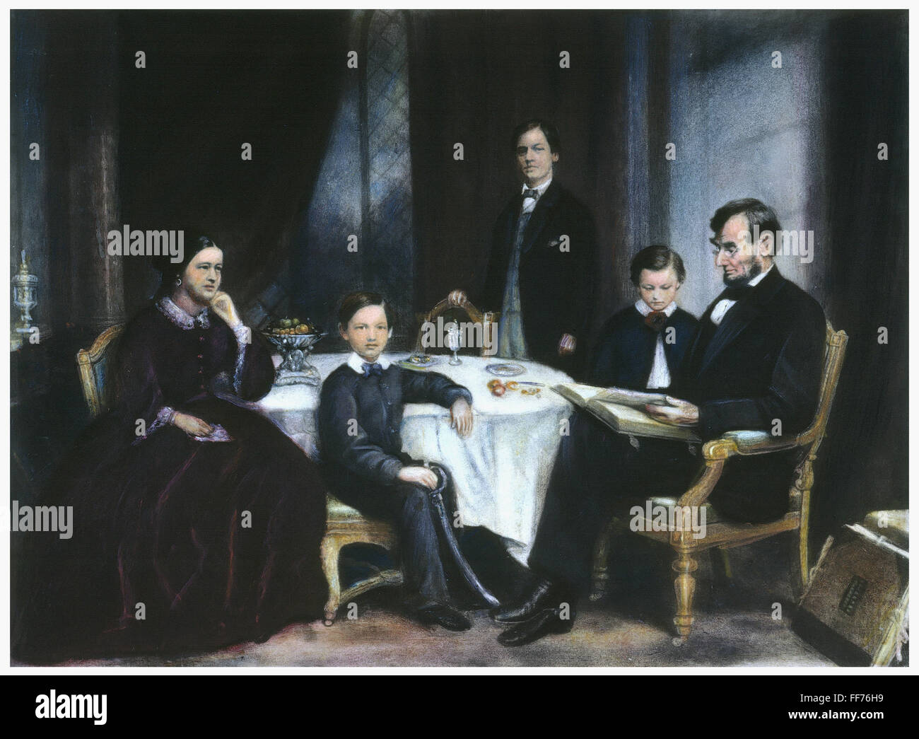 THE LINCOLN FAMILY./nAfter a painting by Francis B. Carpenter (1830 ...