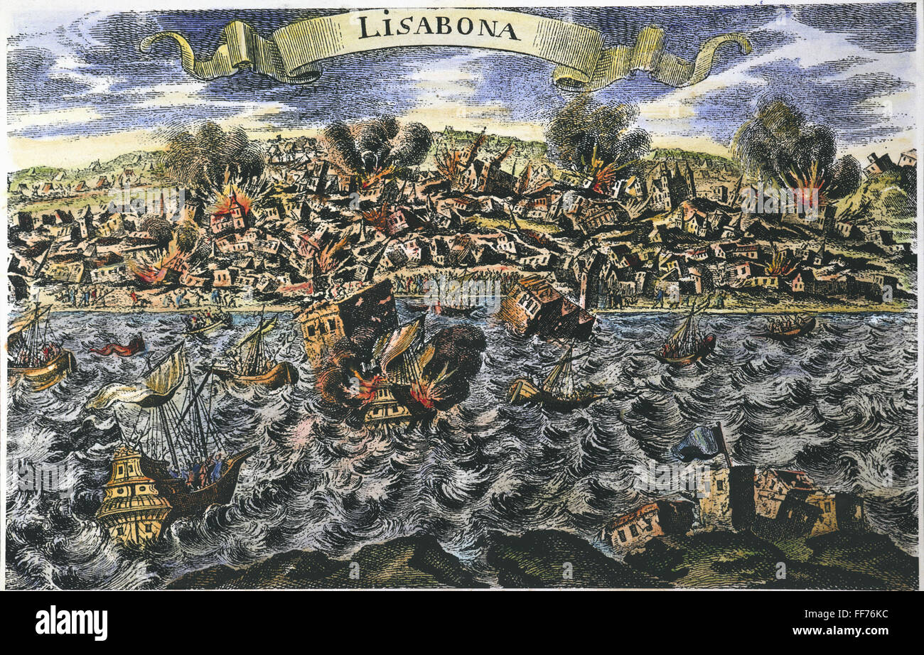 LISBON EARTHQUAKE, 1755. /nThe great earthquake in Lisbon, Portugal ...