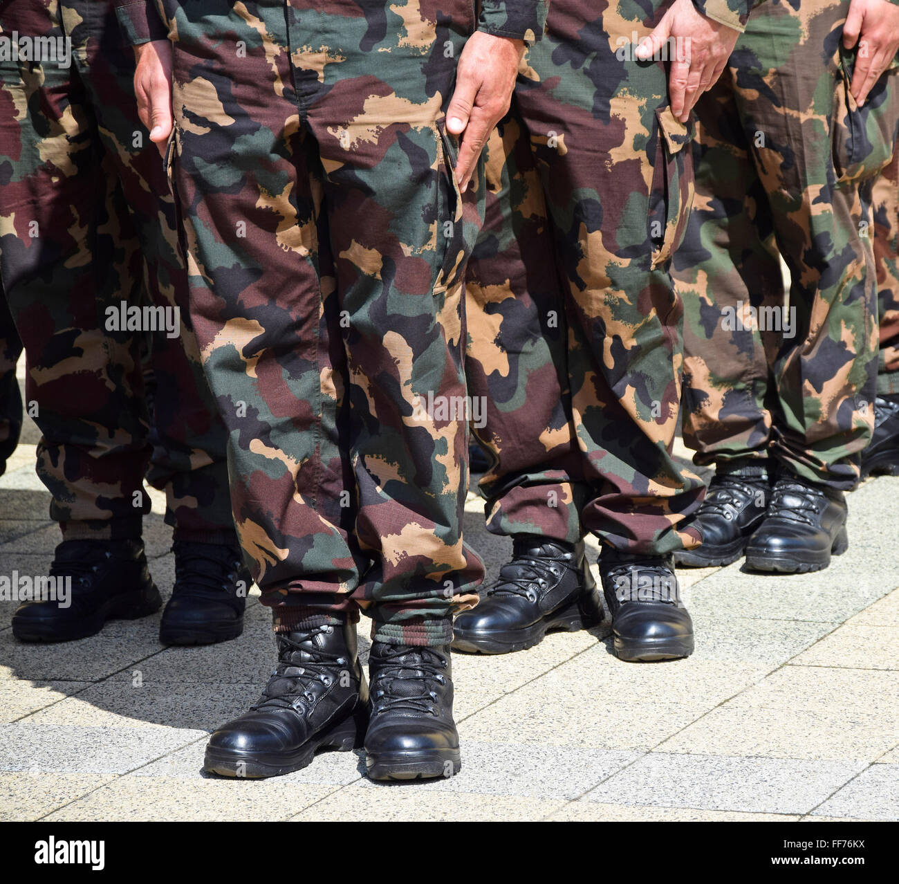 Soldiers in a row Stock Photo - Alamy