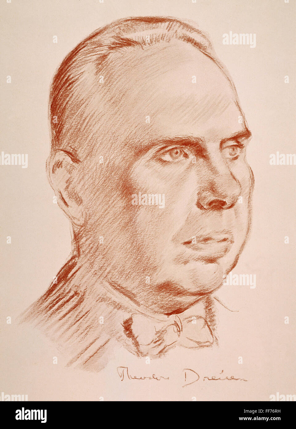 THEODORE DREISER /n(1871-1945). American writer. Drawing, 1926, by ...
