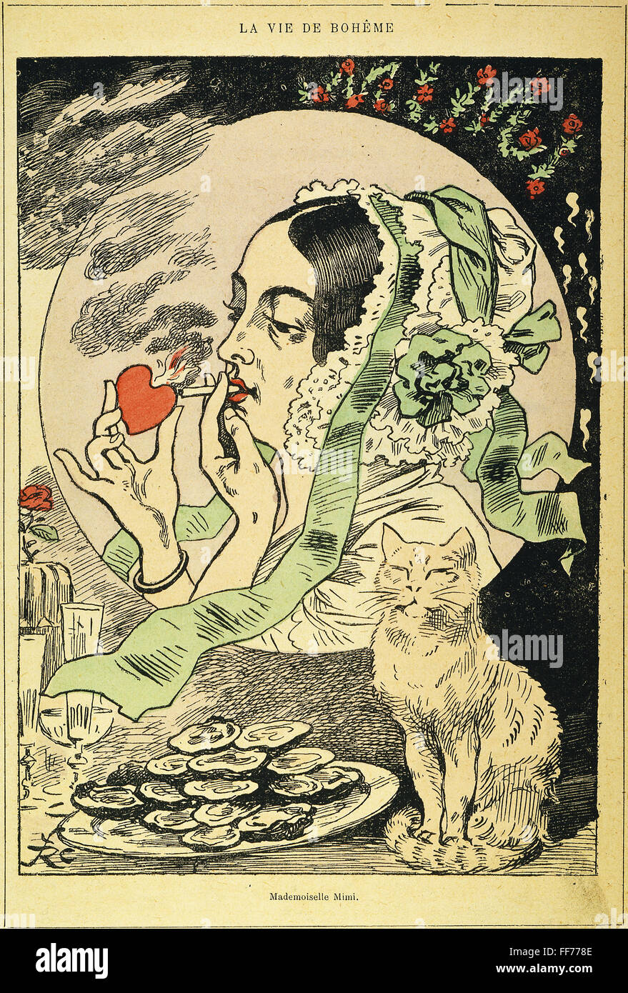 MURGER: VIE DE BOHEME. /nIllustration by Andre Gill to a 19th century ...