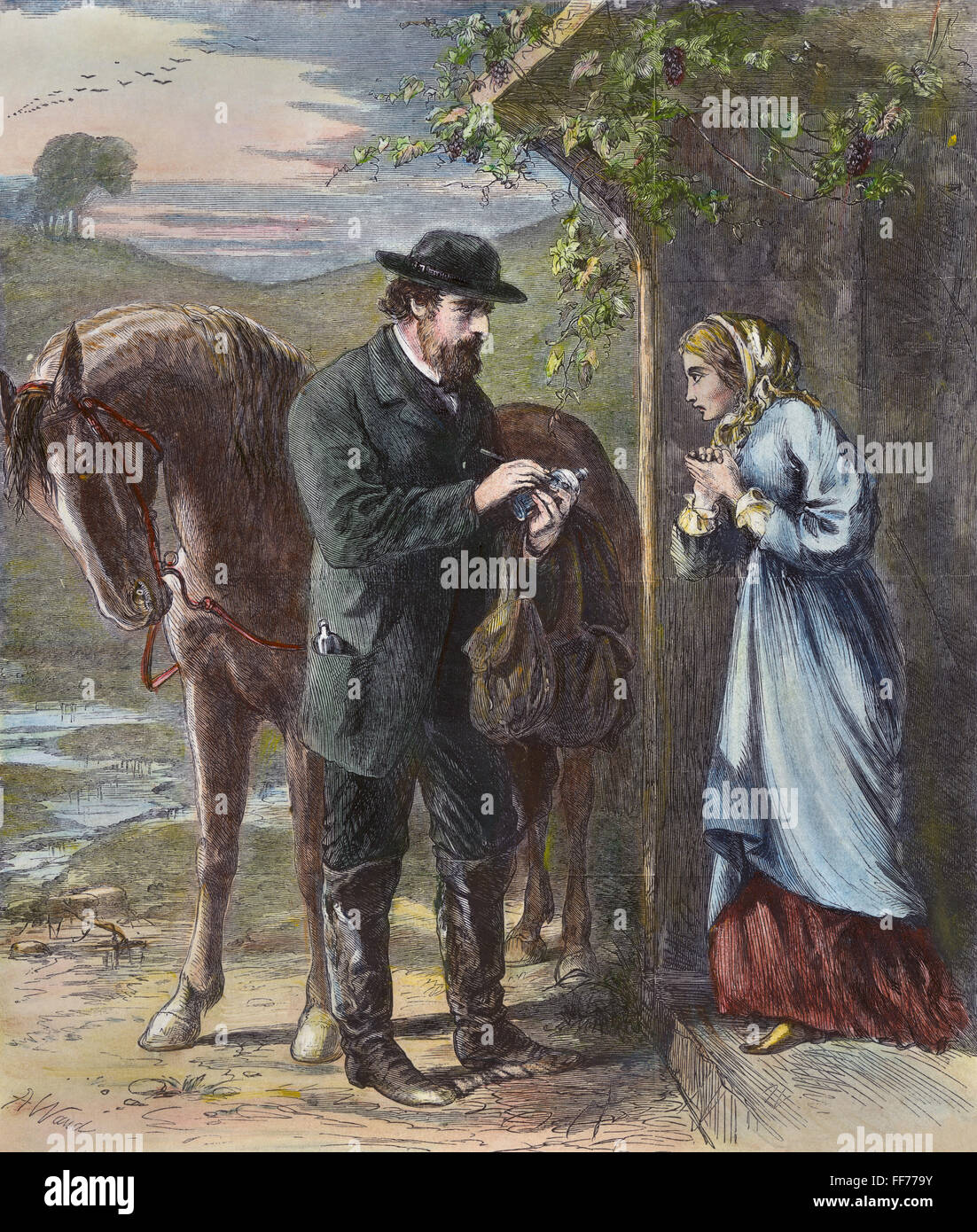 THE COUNTRY DOCTOR, 1869. /nWood engraving, American, 1869, after a ...