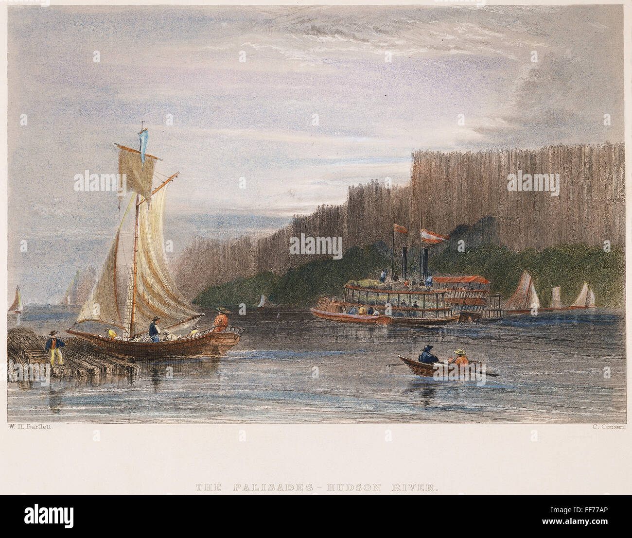 PALISADES CLIFFS, NY, 1837. /nThe Palisades Cliffs, in New York State ...