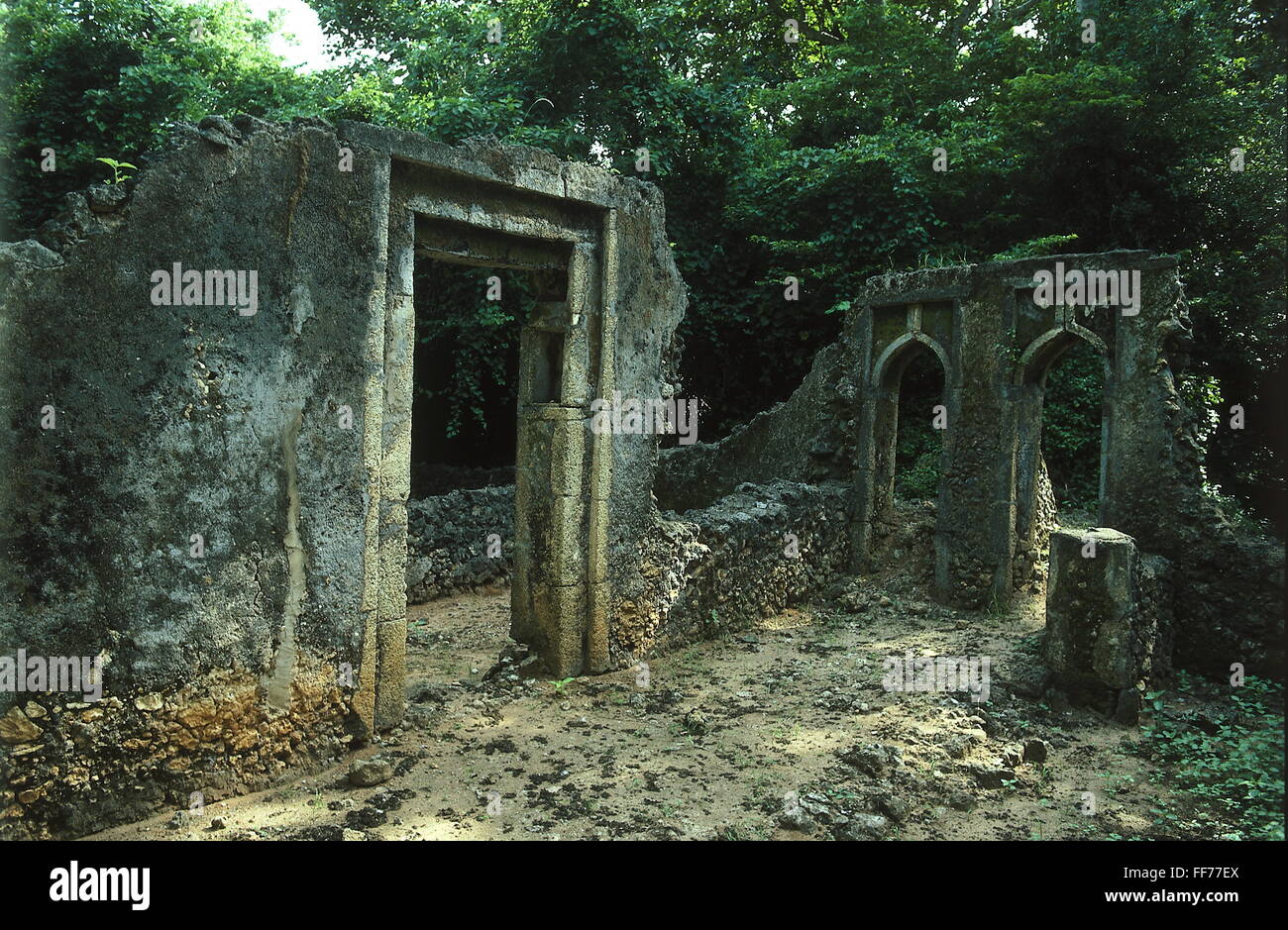 geography / travel, Kenya, Gedi, ruins from Gede, near Malinidi, built ...
