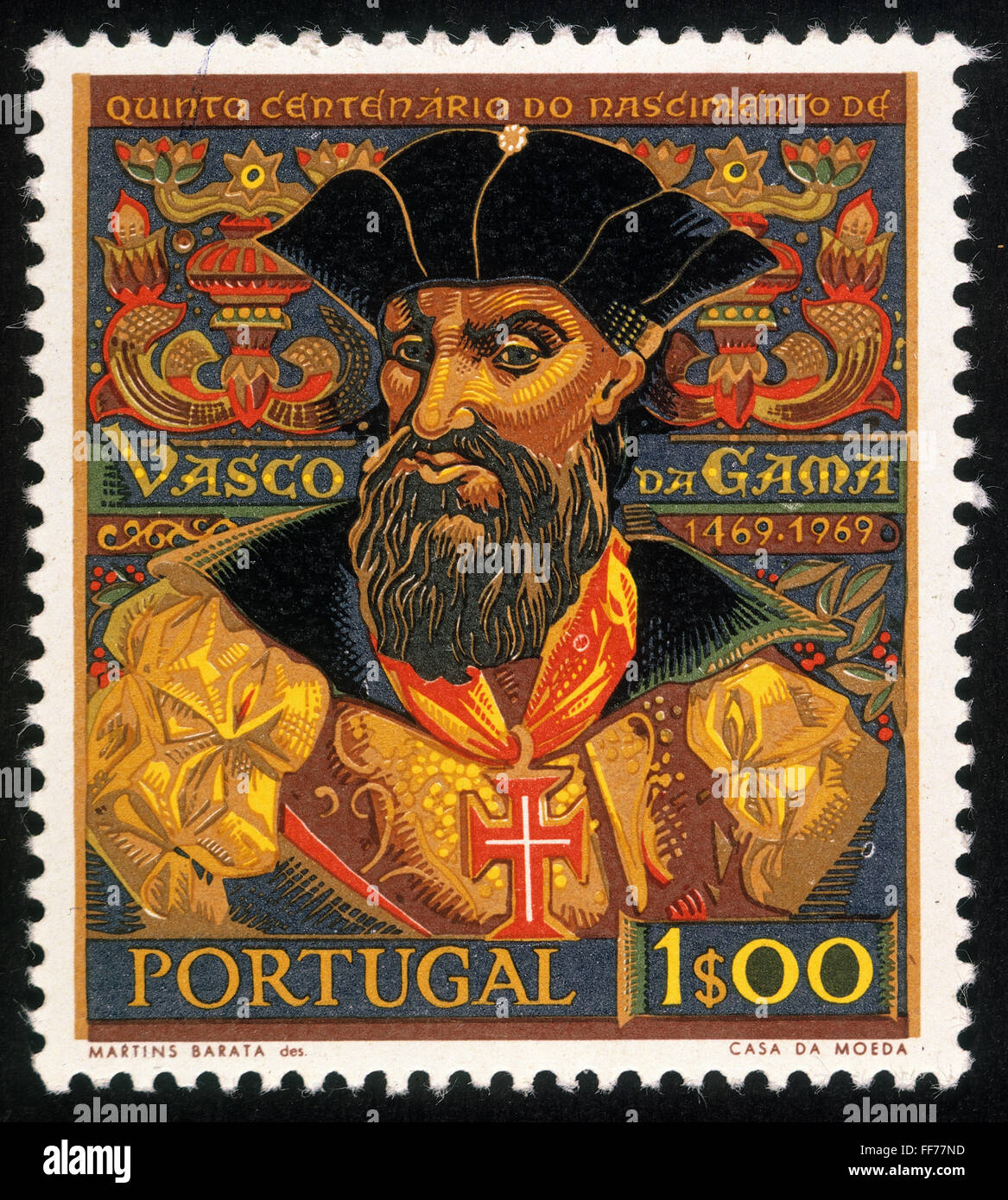 VASCO da GAMA (1469?-1524). /nPortuguese navigator. On a Portuguese ...