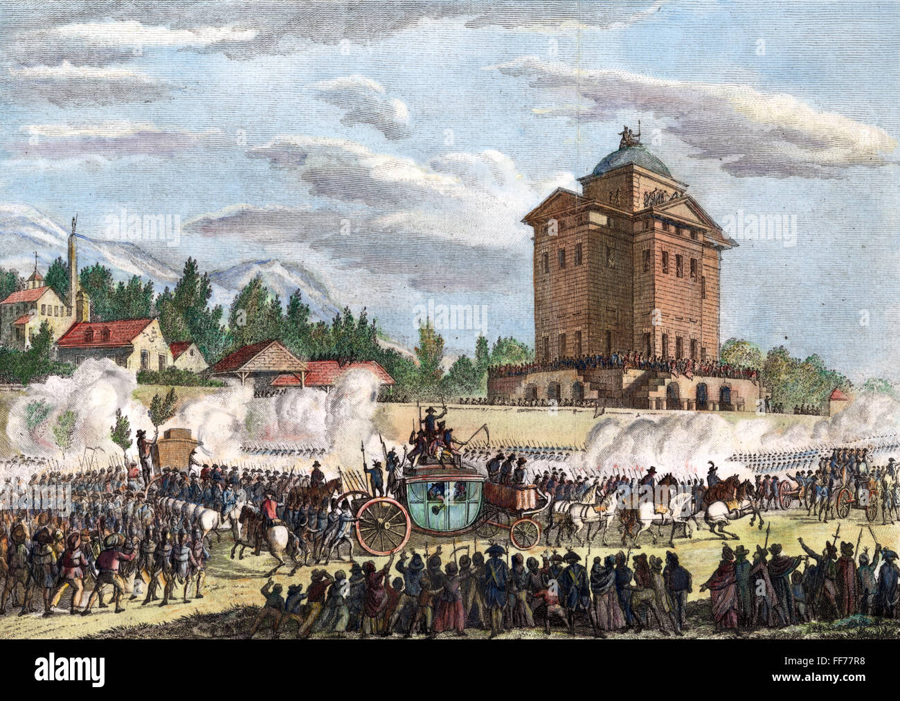 KING LOUIS XVI OF FRANCE /n(1754-1793). The king and his family led ...