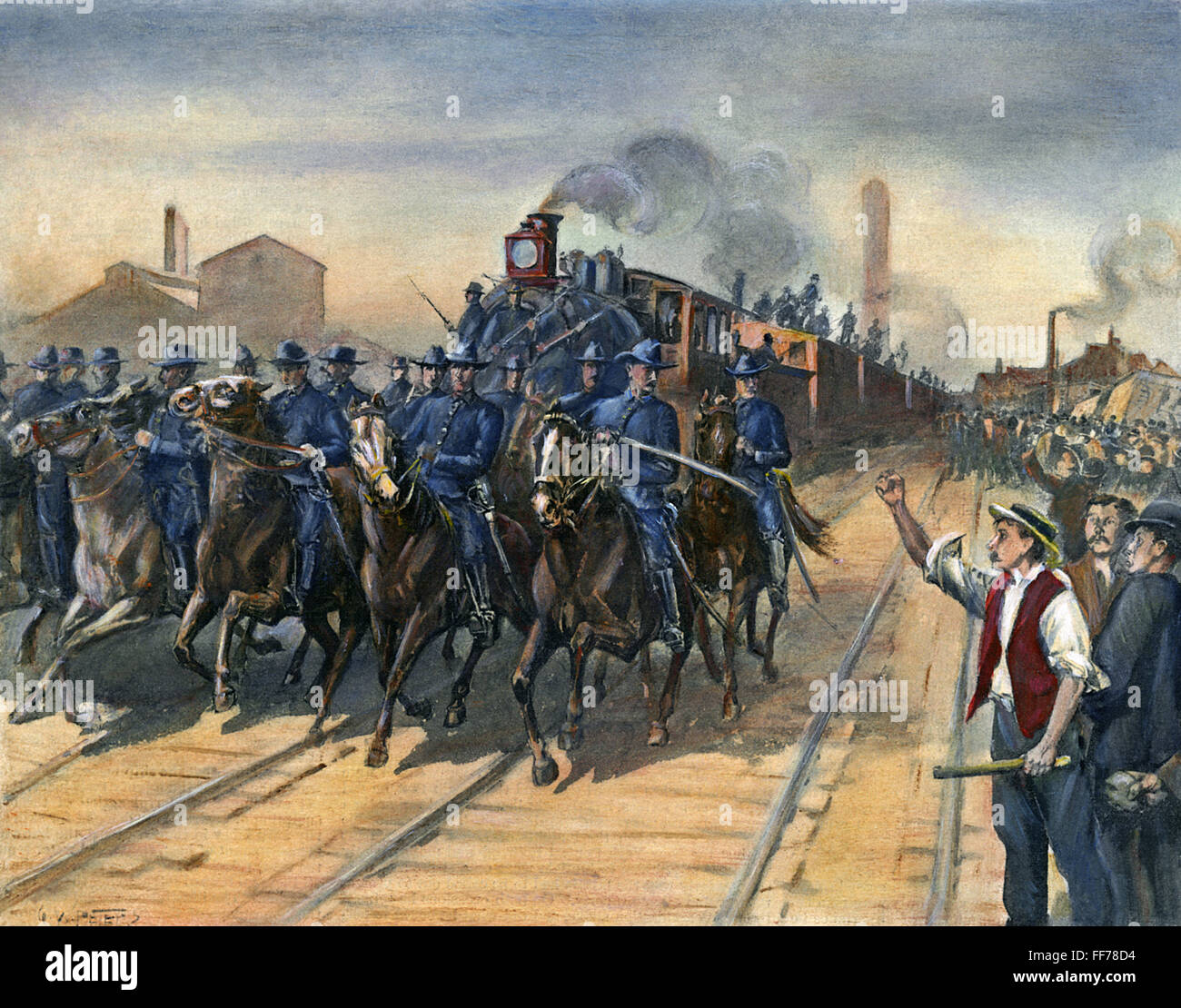 PULLMAN STRIKE, 1894. /nThe end of the Pullman Company strike. The ...