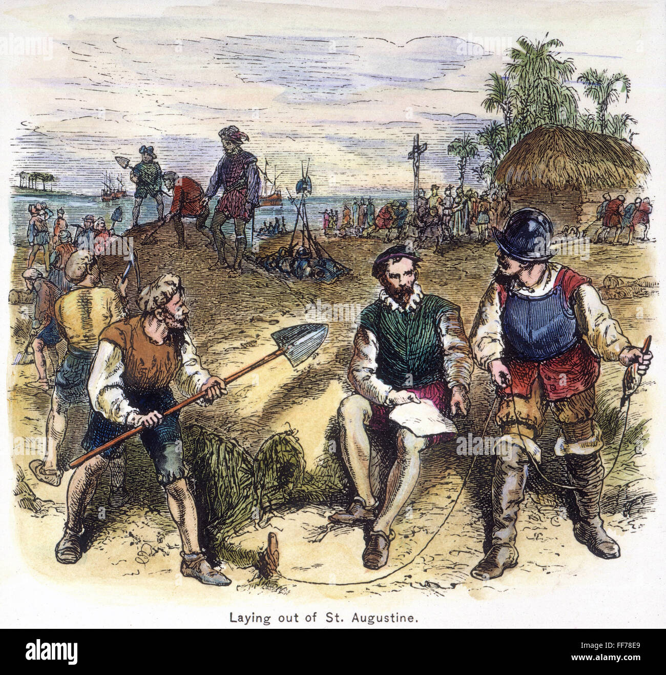 FOUNDING OF ST. AUGUSTINE. /nThe founding of St. Augustine, Florida, in ...