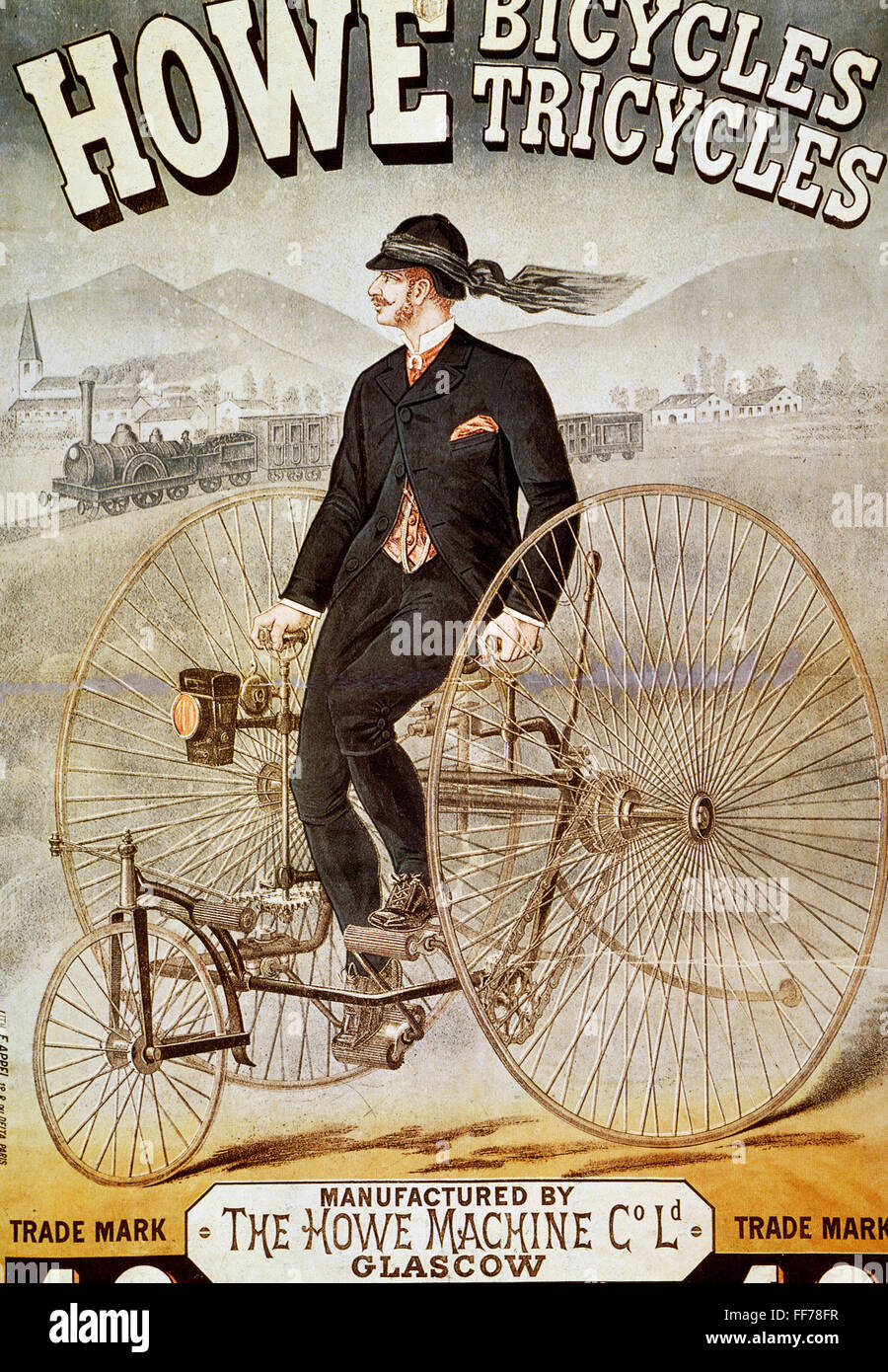 BICYCLE ADVERTISEMENT /nLithograph advertising poster for a Scottish ...