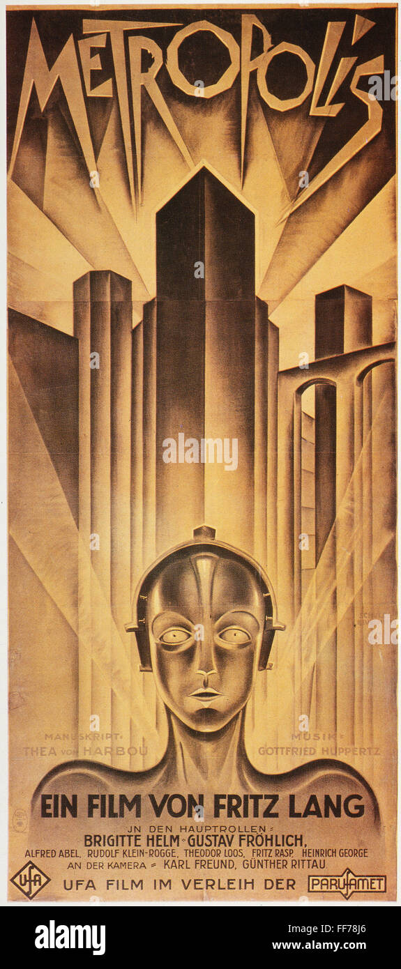 METROPOLIS POSTER, 1926. /nGerman poster for Fritz Lang's 1926 film, "Metropolis Stock Photo - Alamy
