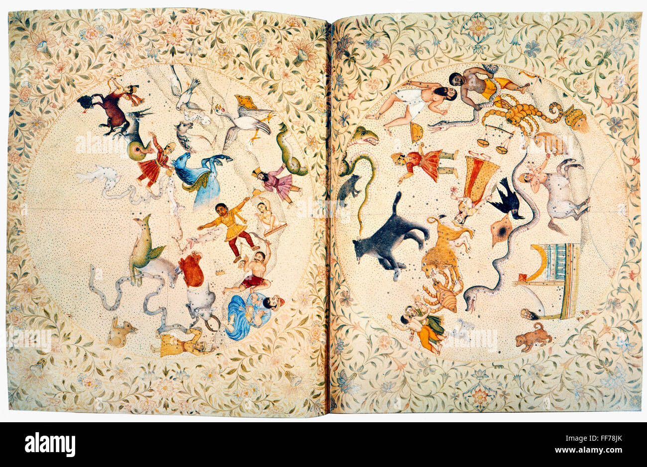 CONSTELLATION MAP. /nAn Indian Sanskrit star map, 1840, ordered as a ...