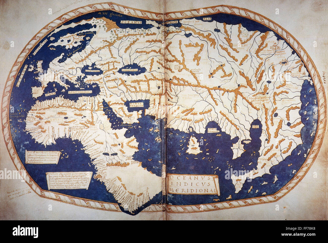 MARTELLUS: WORLD MAP, 1489. /nWorld map, c1489, of Henricus Martellus ...