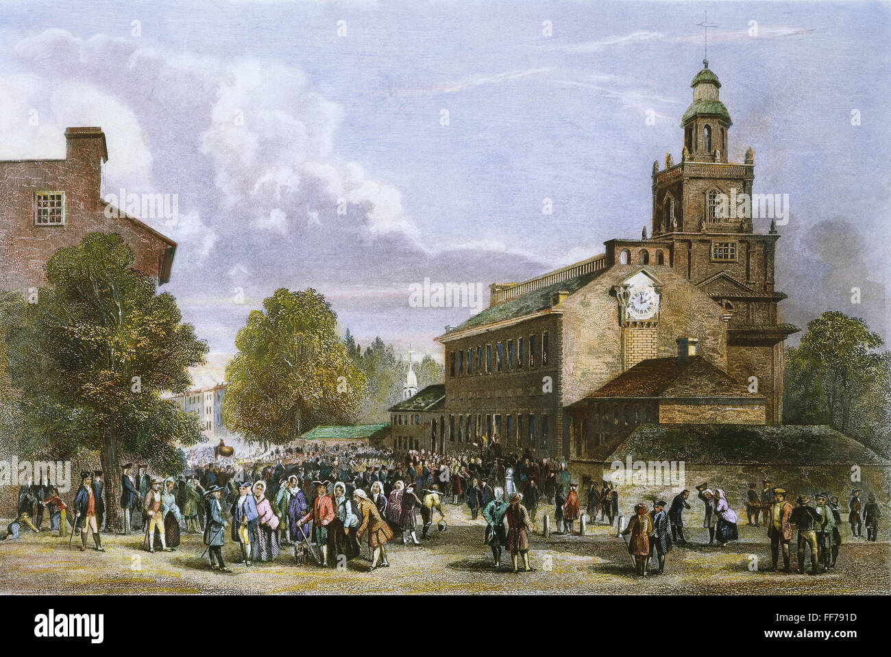 INDEPENDENCE HALL, 1776. /nIndependence Hall, Philadelphia, as it ...