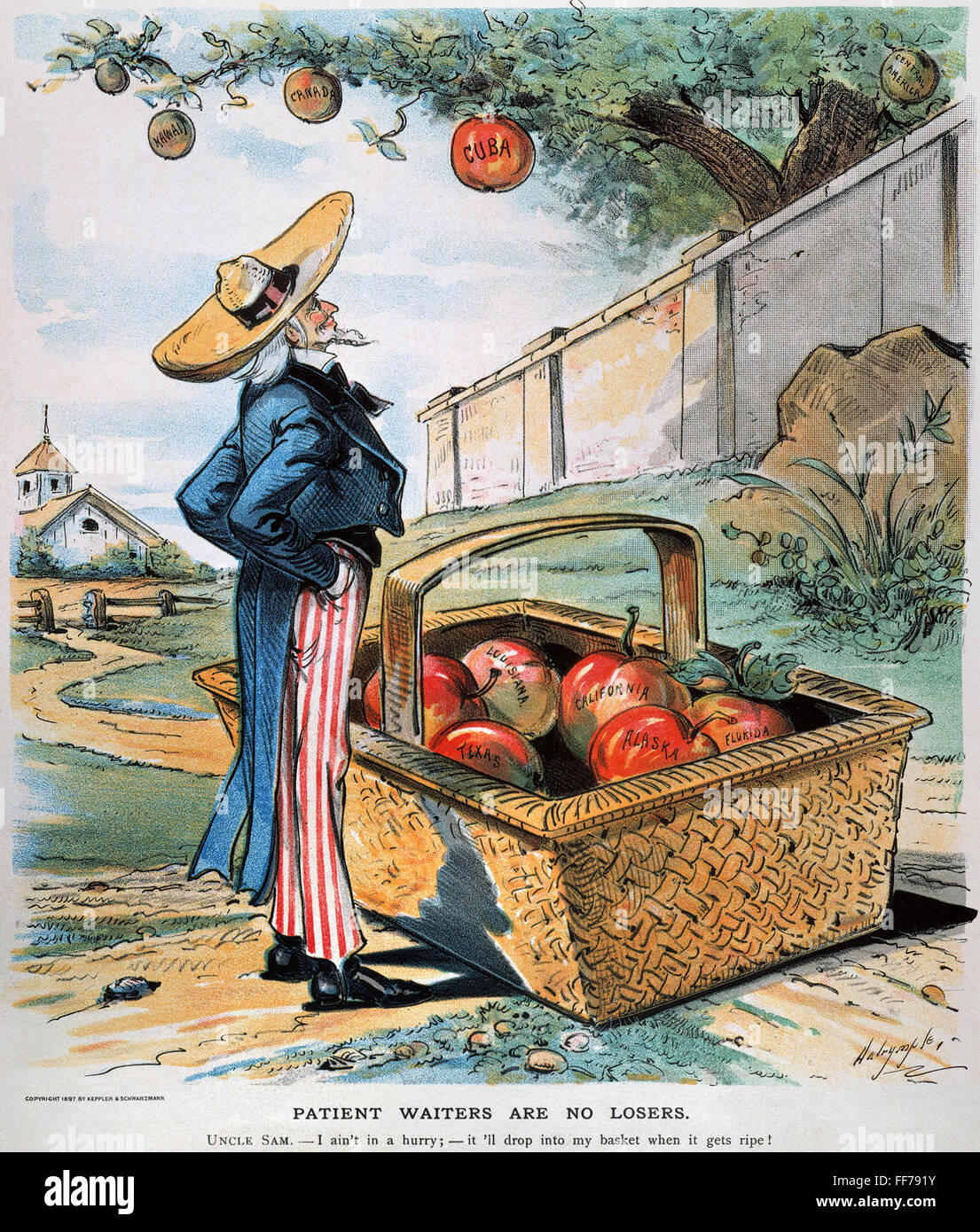 NEW TERRITORIES CARTOON. /n'Patient Waiters Are No Losers.' An American ...