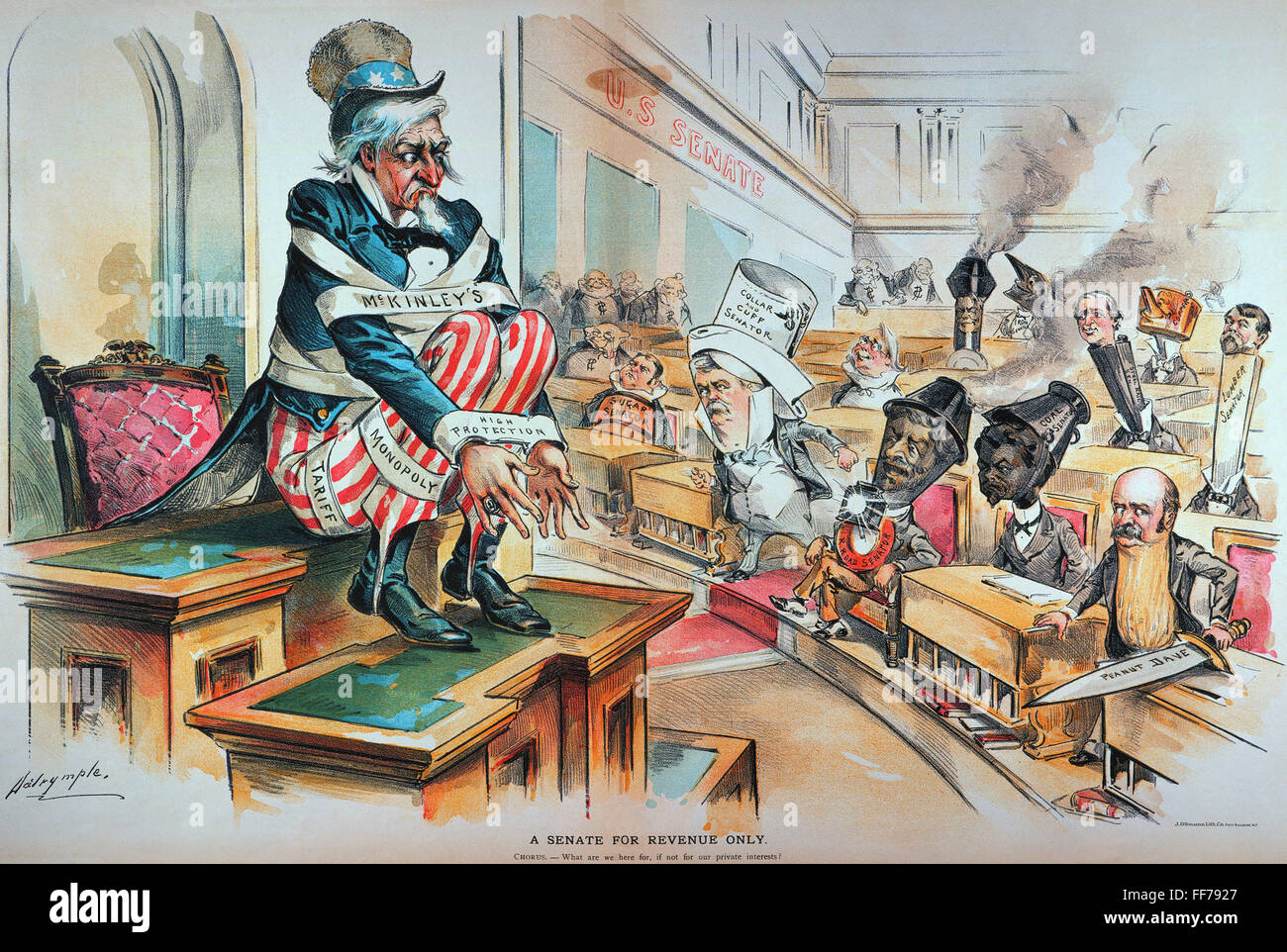 Capitalism cartoon uncle sam hi-res stock photography and images - Alamy