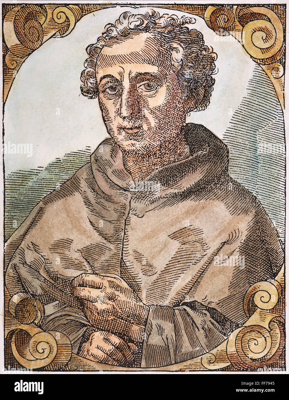 CHRISTOPHER COLUMBUS /n(1451-1506). Italian navigator. Woodcut from ...