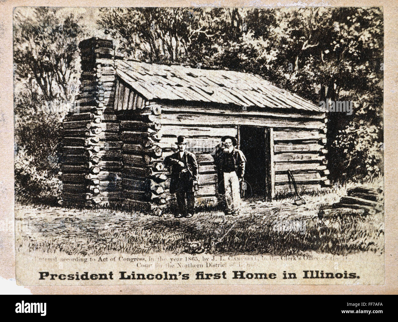 Lincoln Log Cabin Nthe Log Cabin Built In 1830 By The Young Abraham
